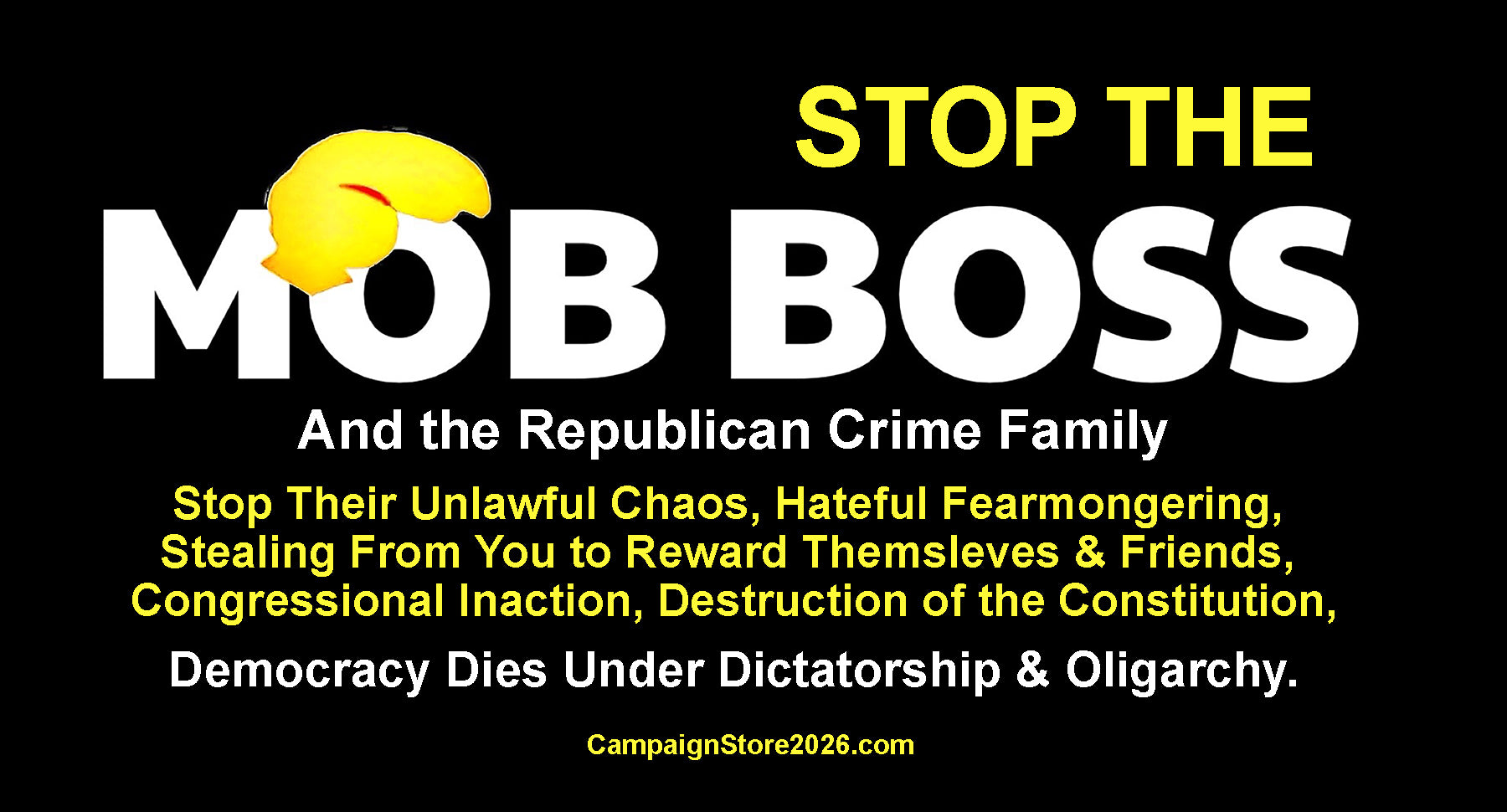 Mob Boss Bumper Sticker | CampaignStore2026